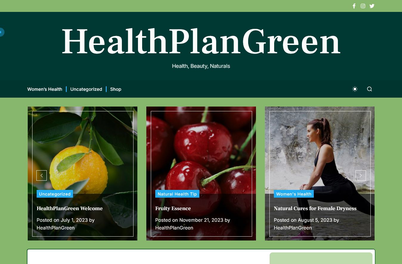 The Healthplangreen Blog & ecommerce Website Design - BuiltFound